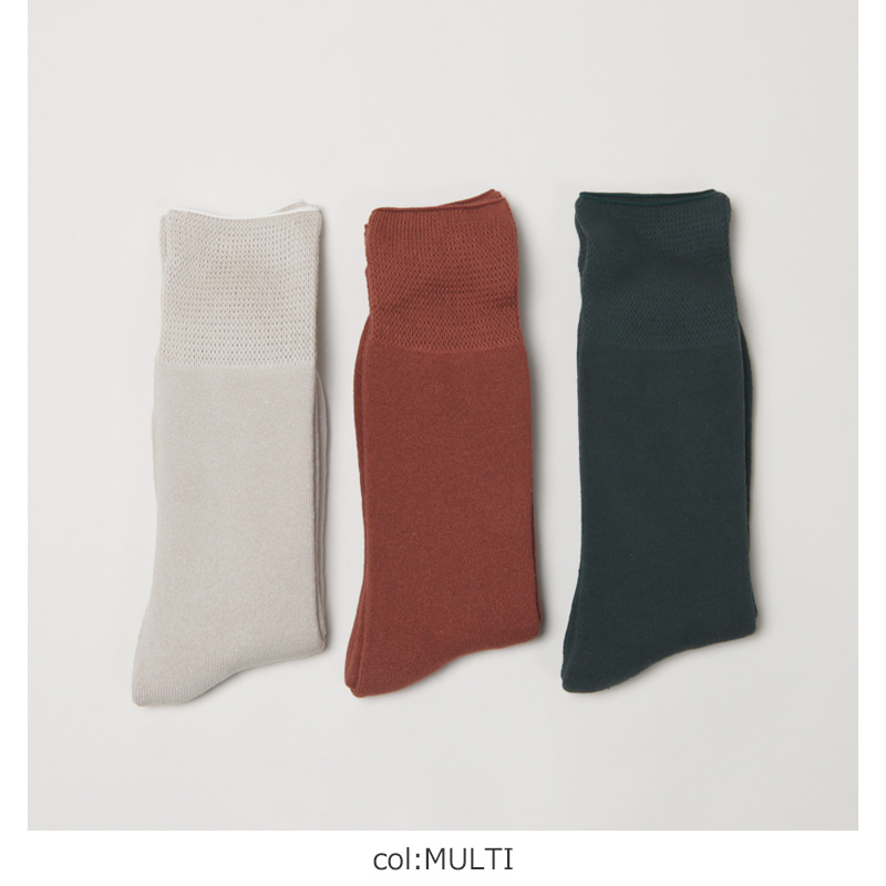 Graphpaper (グラフペーパー) Graphpaper 3-Pack Socks MULTI / 3パックソックス マルチ