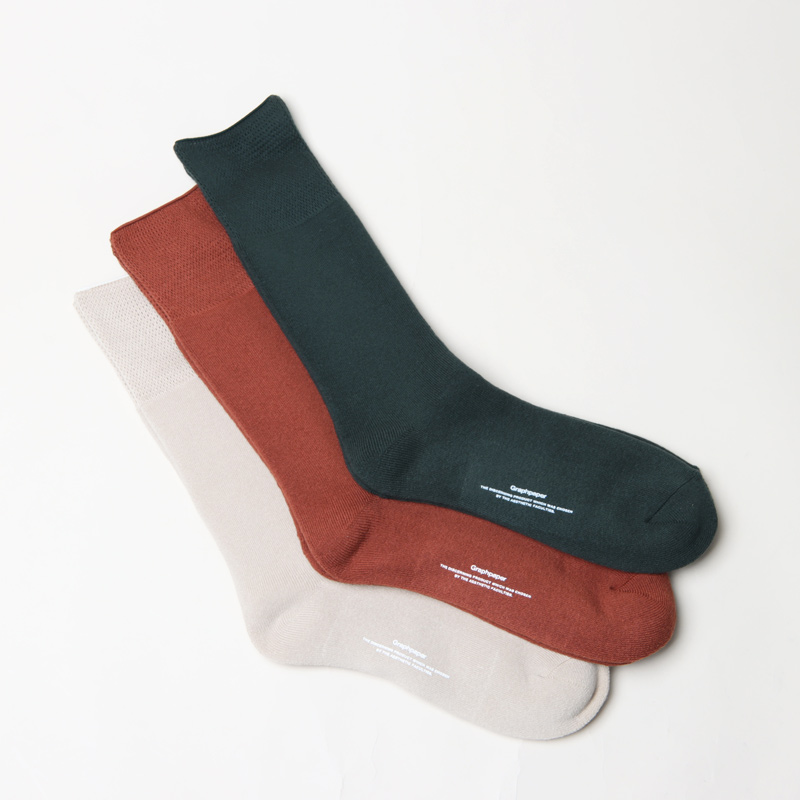 Graphpaper (グラフペーパー) Graphpaper 3-Pack Socks MULTI / 3パックソックス マルチ