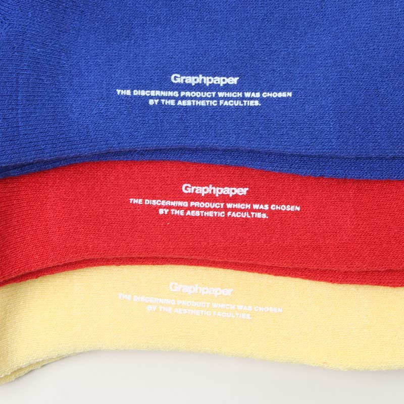 Graphpaper (グラフペーパー) Graphpaper 3-Pack Socks MULTI