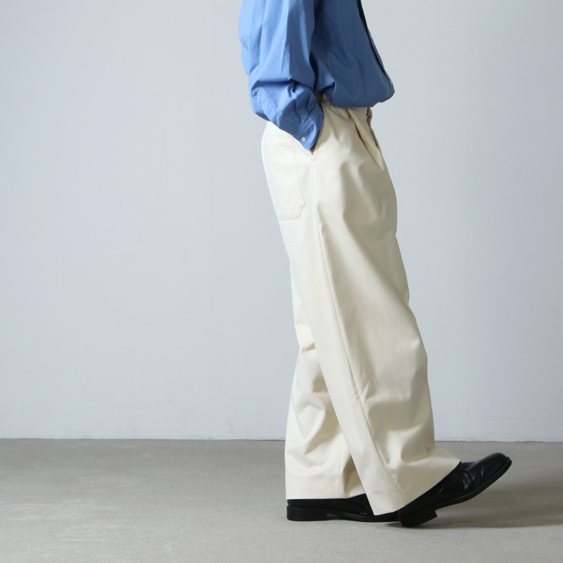 STUDIO NICHOLSON (スタジオニコルソン) PEACHED COTTON TWILL VOLUME PLEAT PANTS SORTE
