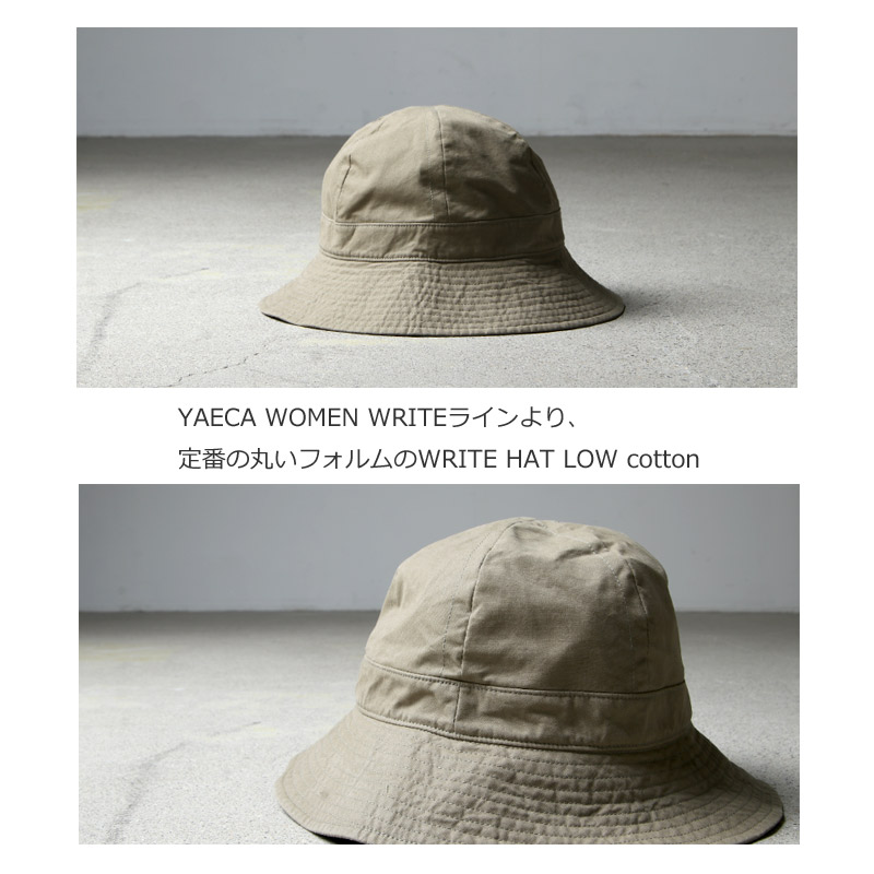 YAECA (ヤエカ) WRITE HAT LOW cotton / ライトハットローコットン
