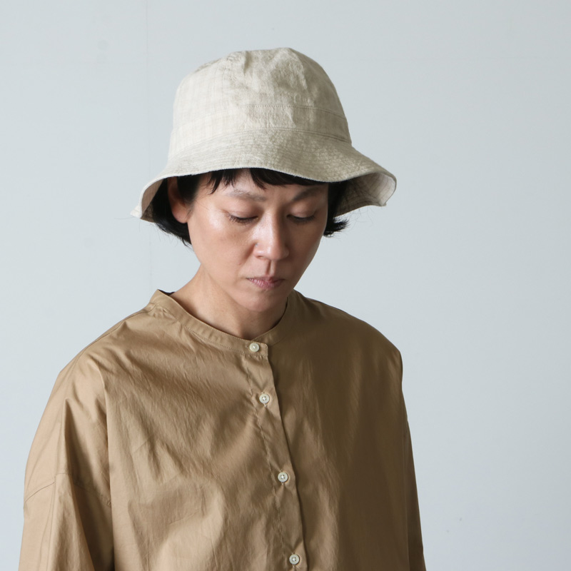 YAECA (ヤエカ) WRITE HAT LOW linen cotton / ライトハットローリネンコットン
