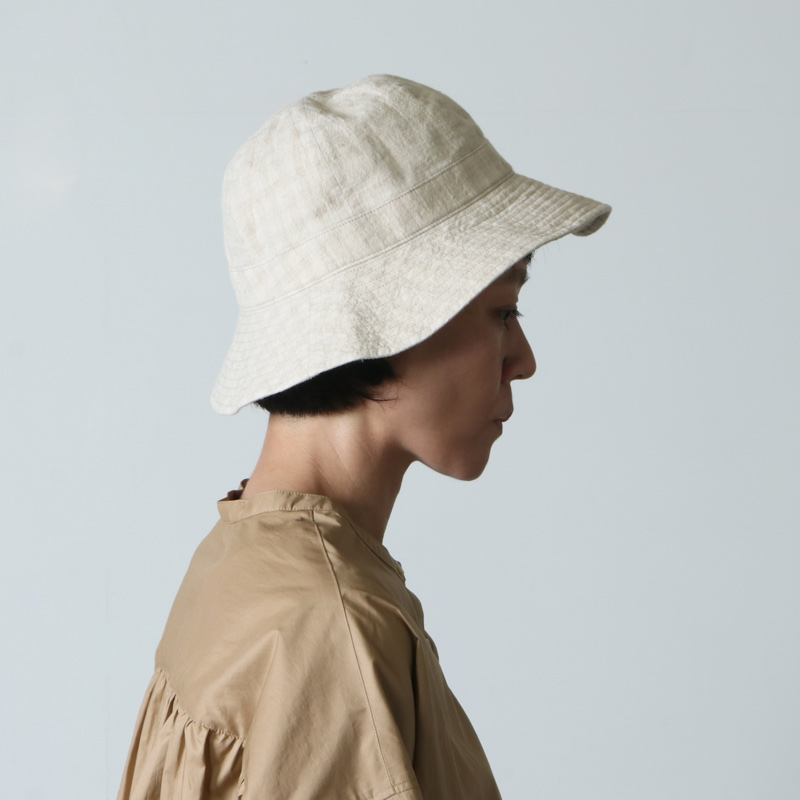 YAECA (ヤエカ) WRITE HAT LOW linen cotton / ライトハットローリネンコットン